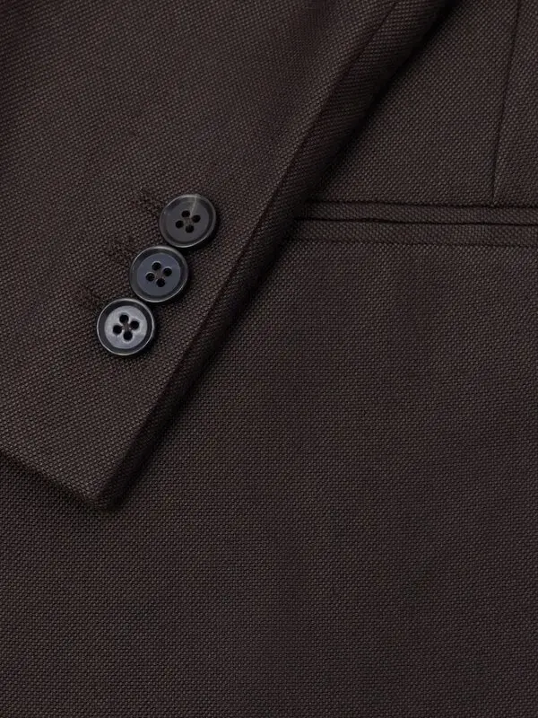 Nn07 Timo 1808 Canvas Blazer - Brown