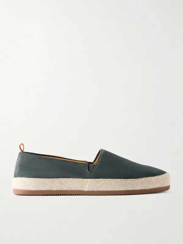 Mulo Suede Espadrilles - Blue