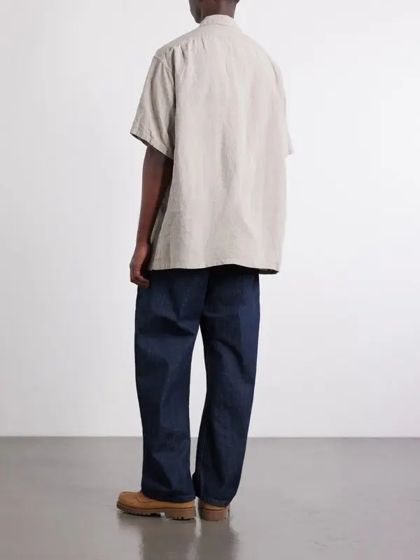 BEAMS Convertible-collar Linen Shirt - Neutrals