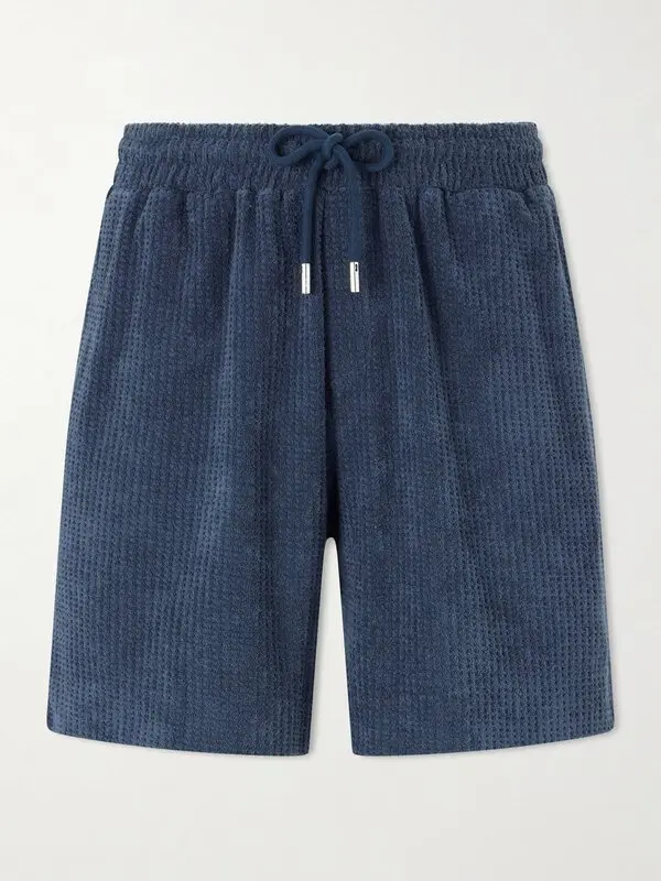 Mr P. Waffle-knit Cotton-terry Shorts