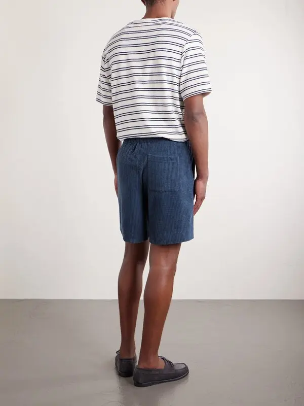 Mr P. Waffle-knit Cotton-terry Shorts