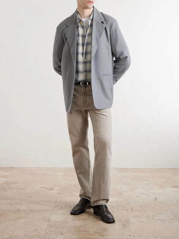 Our Legacy Every Checked Twill Shirt - Blue