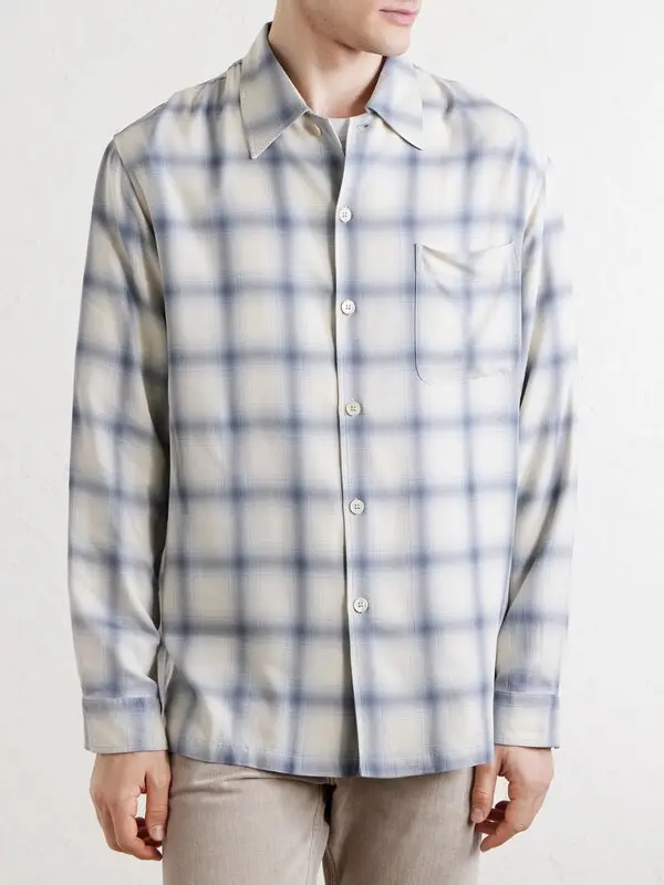 Our Legacy Every Checked Twill Shirt - Blue