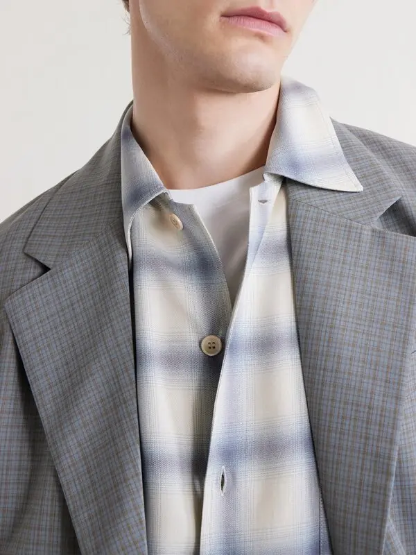 Our Legacy Every Checked Twill Shirt - Blue