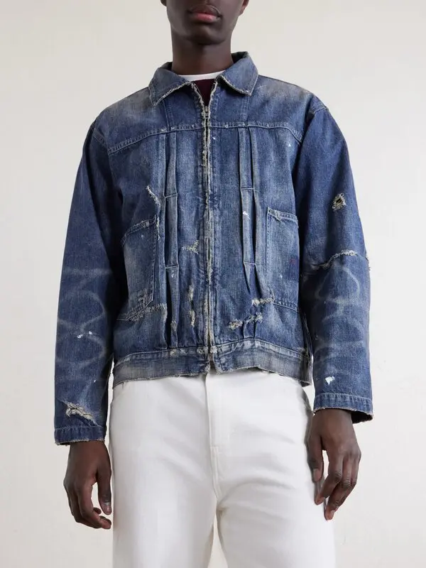 NEIGHBORHOOD Distressed Denim Jacket