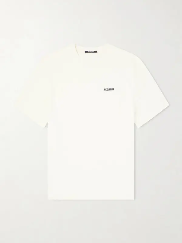 Jacquemus Logo Appliqué Cotton Jersey T-shirt - Neutrals