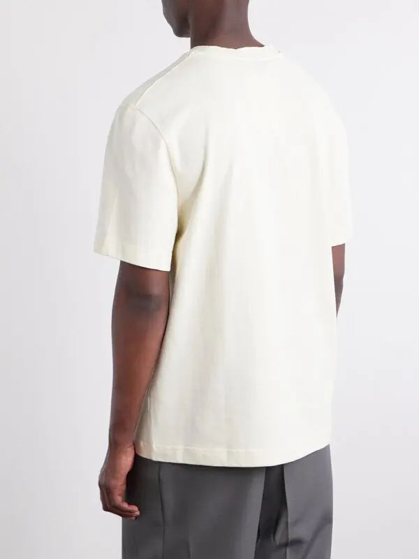 Jacquemus Logo Appliqué Cotton Jersey T-shirt - Neutrals