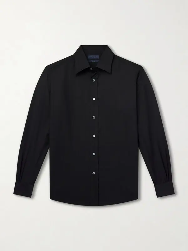 Thom Sweeney Wool Shirt - Black