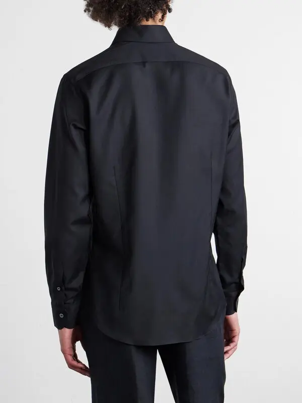 Thom Sweeney Wool Shirt - Black