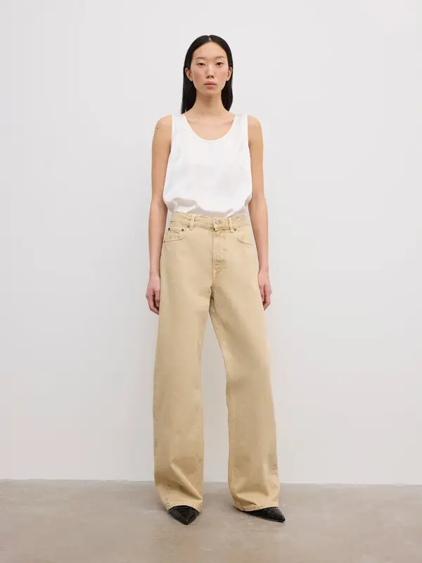 HOUSE OF DAGMAR Baggy Fit Denim - Beige