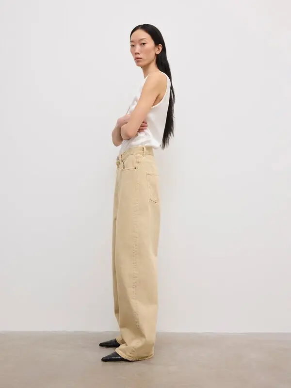 HOUSE OF DAGMAR Baggy Fit Denim - Beige