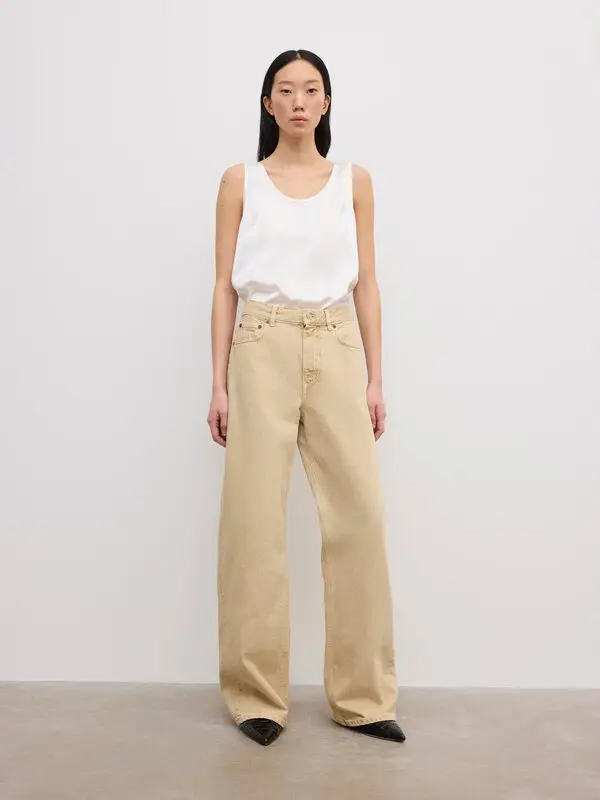 HOUSE OF DAGMAR Baggy Fit Denim - Beige