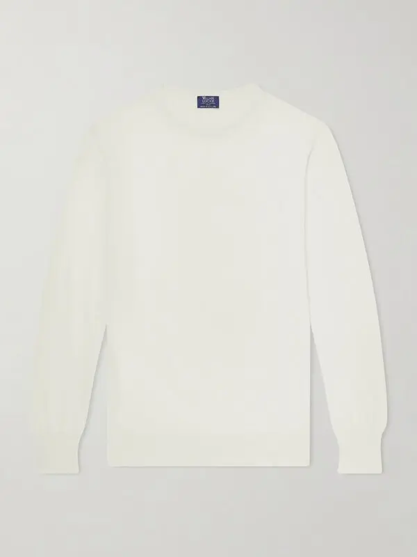William Lockie Merino Wool Crewneck Sweater - Neutrals