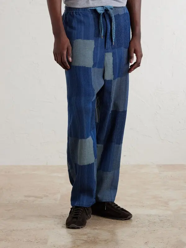 Kapital Straight-leg Patchwork Cotton Trousers