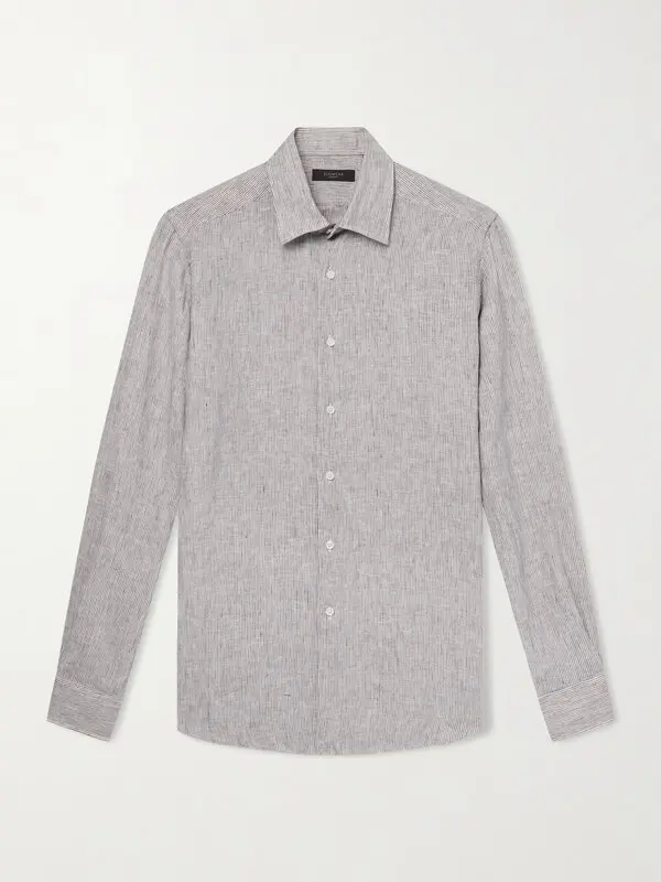 SLOWEAR Striped Linen Shirt