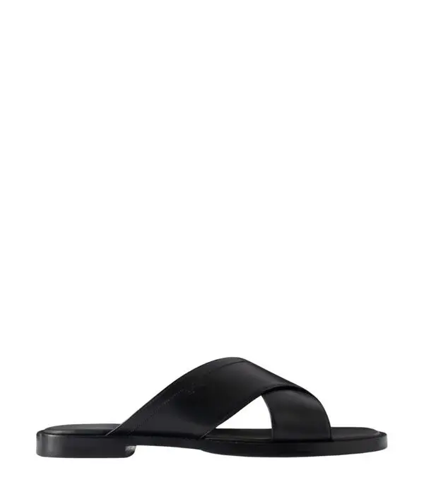 J.M. WESTON Leather Sandals - Black