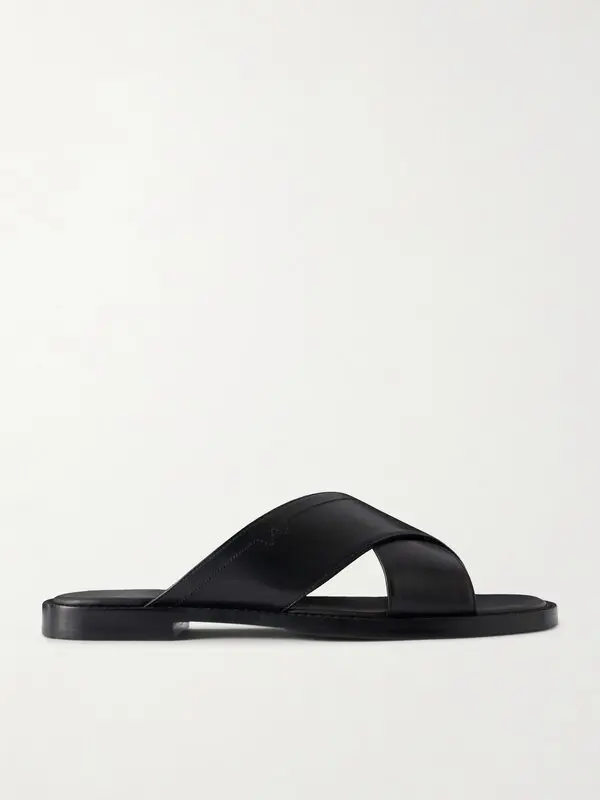 J.M. WESTON Leather Sandals - Black