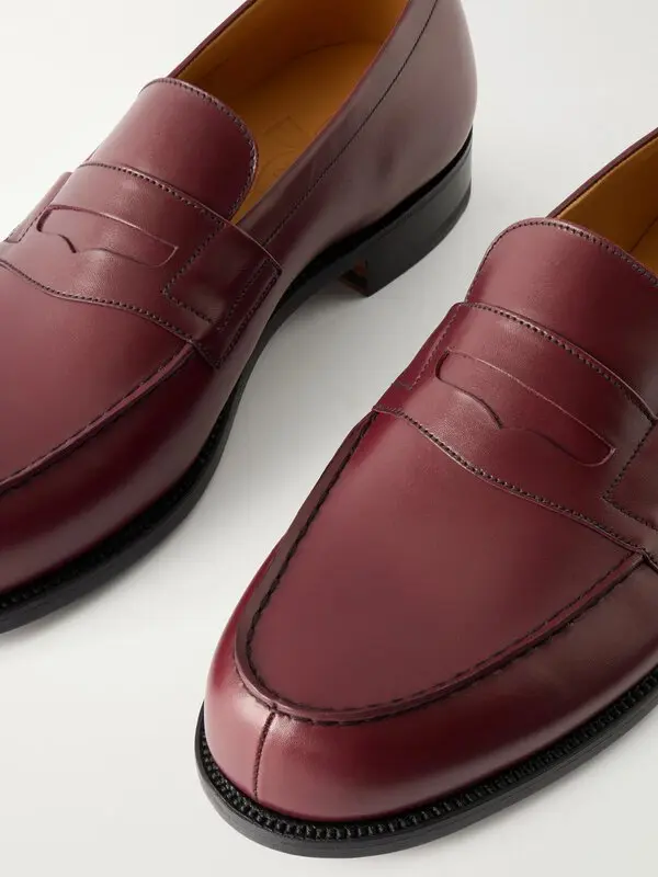 J.M. WESTON 180 Leather Penny Loafers