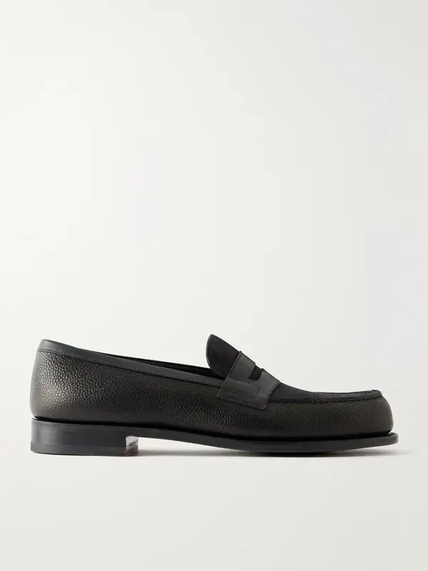 J.M. WESTON Full-grain Leather Loafers - Black