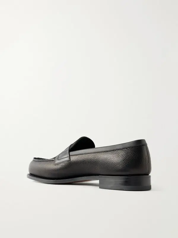 J.M. WESTON Full-grain Leather Loafers - Black