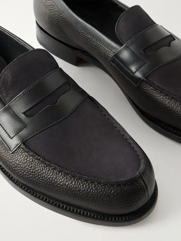 J.M. WESTON Full-grain Leather Loafers - Black