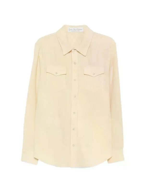 GOD'S TRUE CASHMERE Waffle-knit Button-down Shirt