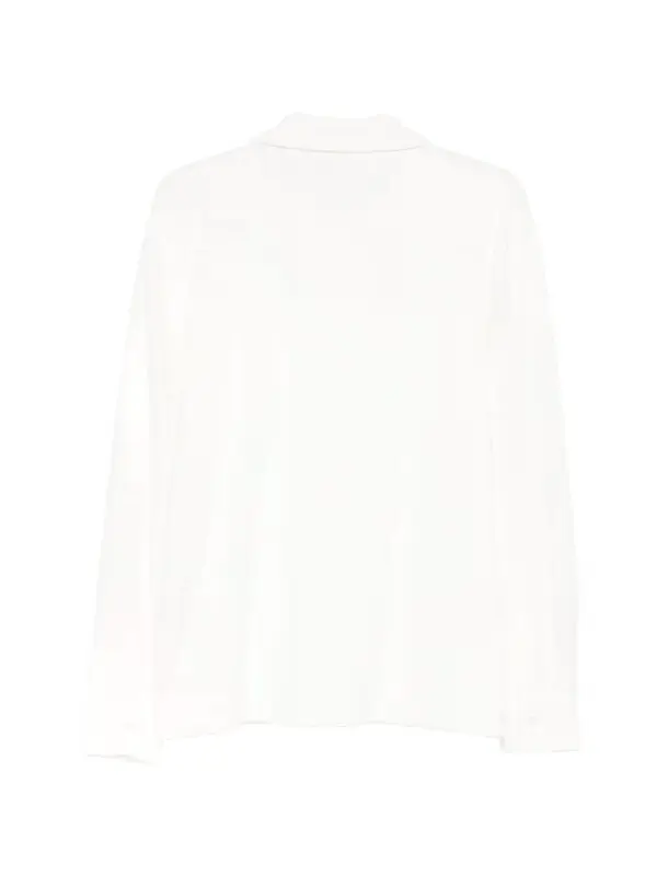 AURELIEN Terry Long-sleeve Chest-pocket Polo Shirt