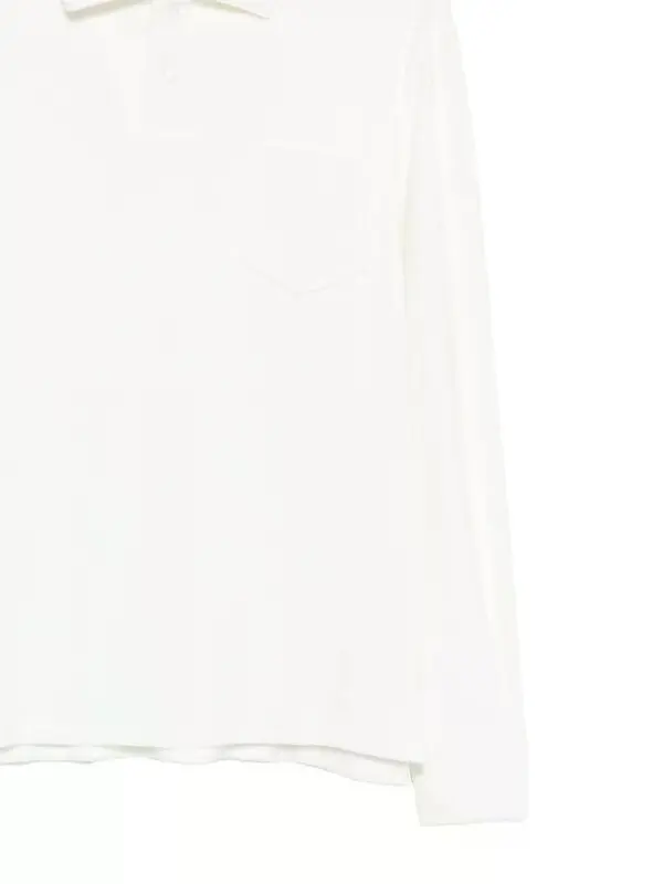 AURELIEN Terry Long-sleeve Chest-pocket Polo Shirt