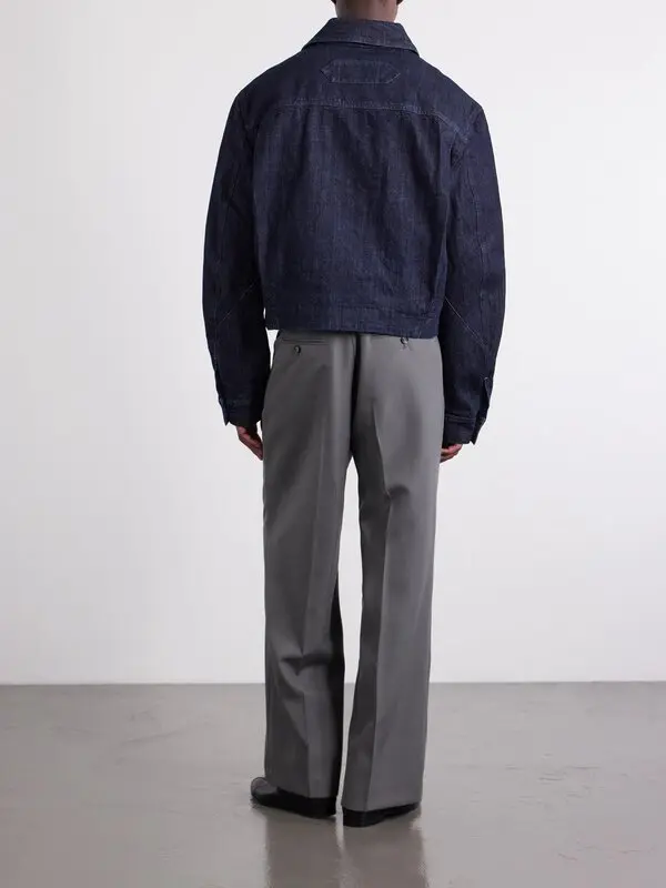 Jacquemus La Veste De-nîmes Logo-embroidered Denim Jacket