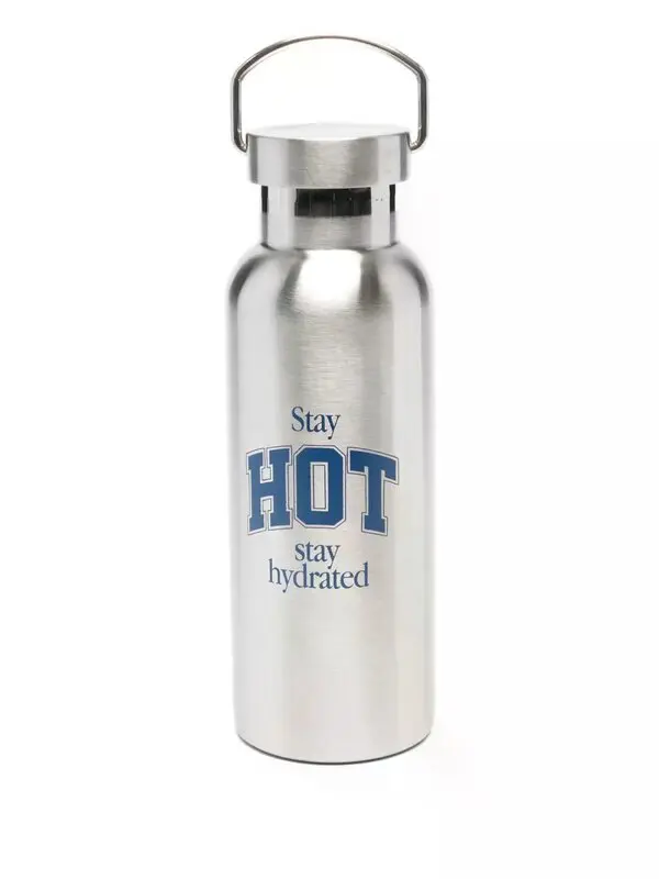 CARNE BOLLENTE Polished-finish Water Bottle - Silver