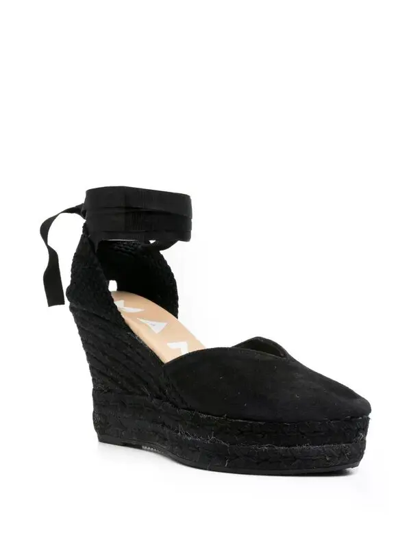 Manebí Suede Wedge Espadrilles - Black