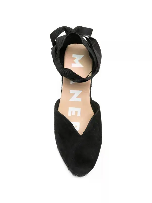 Manebí Suede Wedge Espadrilles - Black