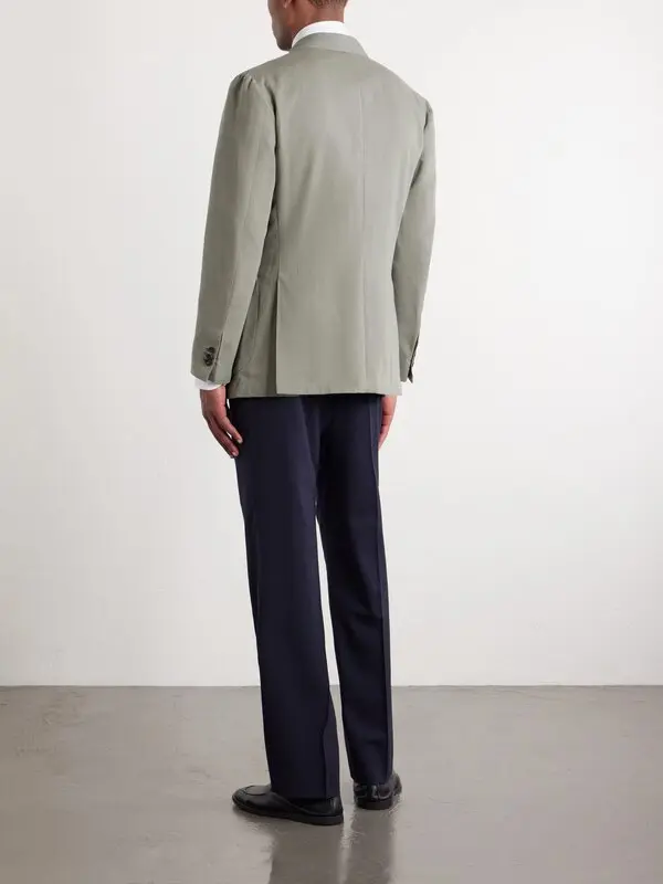 J. MUESER Waverly Cotton And Linen-blend Blazer