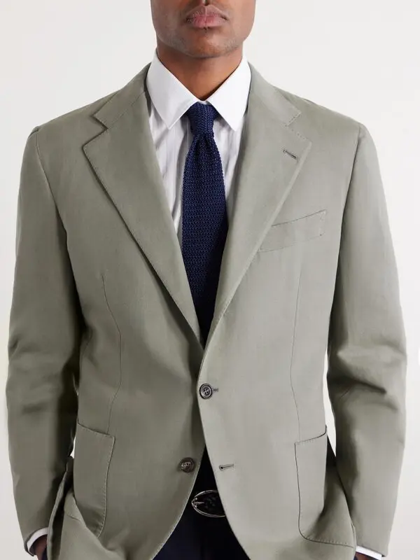 J. MUESER Waverly Cotton And Linen-blend Blazer