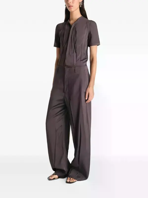 LEMAIRE Belt-loop Pleated Wide-leg Trousers