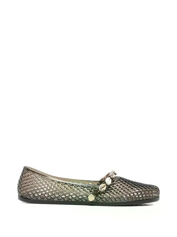 ANCIENT GREEK SANDALS Iro Shell-embellished Ballet Flats - White