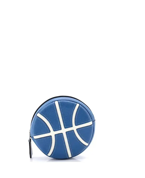 Hermès Basketball Change Purse Leather - Blue/ Blue/ White