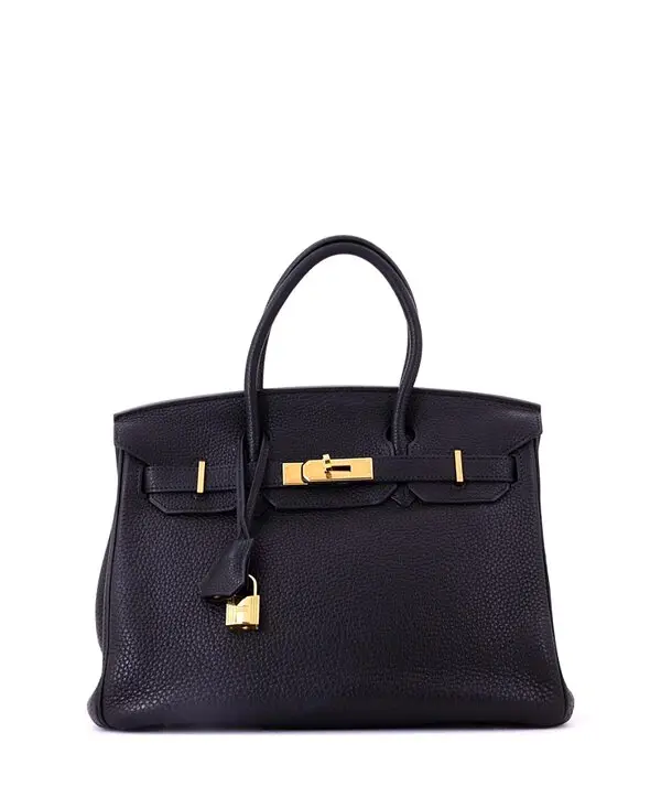 Hermès Birkin 30 Handbag Black Togo With Gold Hardware - Noir
