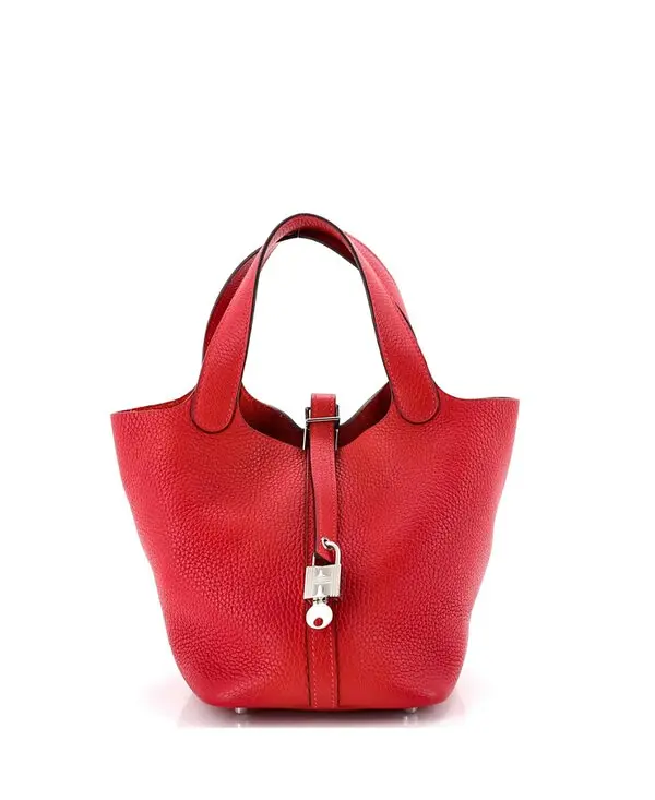 Hermès Pm Picotin Lock Bag Clemence - Red