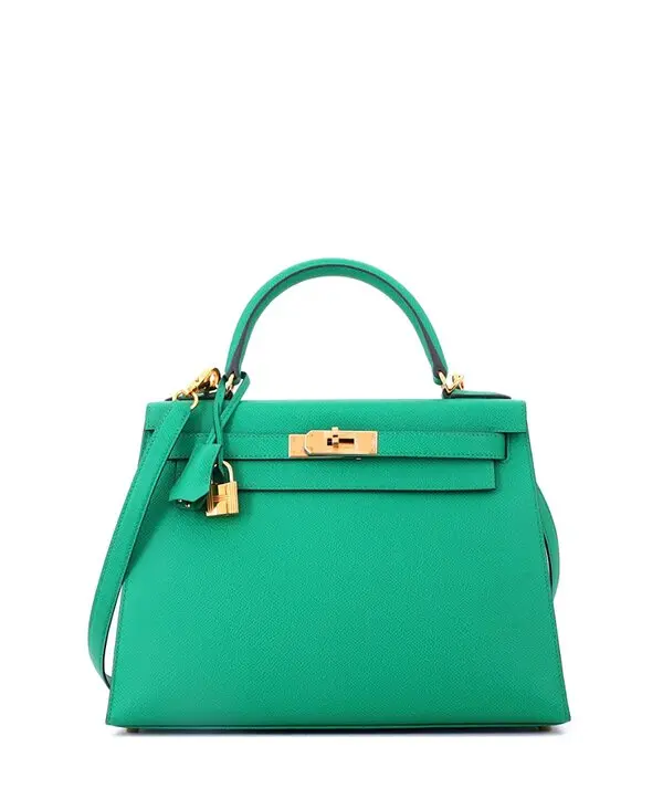 Hermès Kelly 28 Handbag Green Epsom With Gold Hardware - Vert Jade