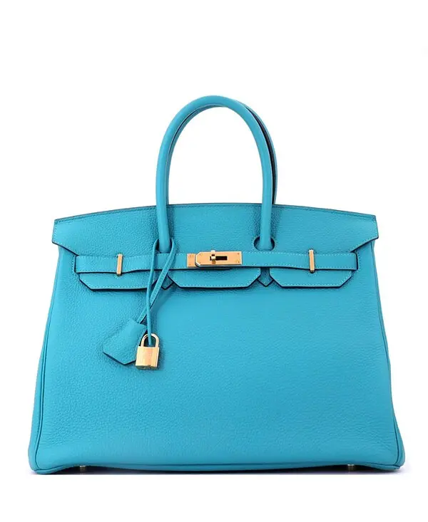 Hermès Birkin 35 Handbag - Turquoise