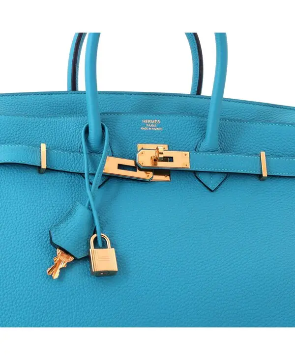 Hermès Birkin 35 Handbag - Turquoise