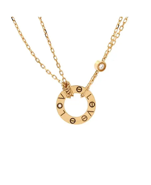 CARTIER Diamonds Love Pendant Necklace, 16 - Gold