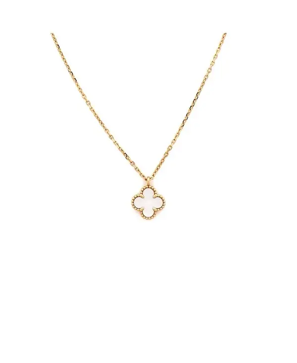 VAN CLEEF & ARPELS Sweet Alhambra Pendant Necklace, 15.75 - Gold