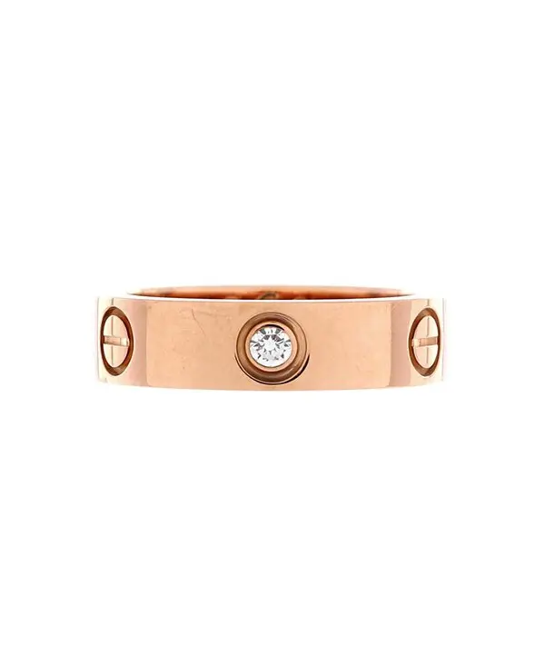 CARTIER Love 3 Diamond Band Ring - Pink