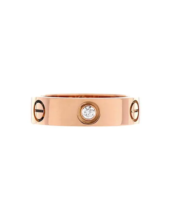 CARTIER Love 3 Diamonds Band Ring - Pink
