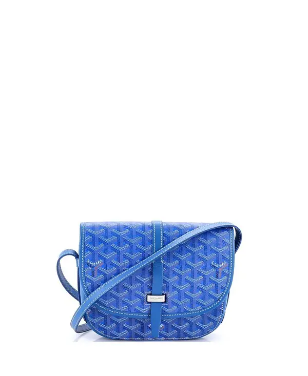 Goyard Pm Belvedere Ii Messenger Bag Coated Canvas - Blue