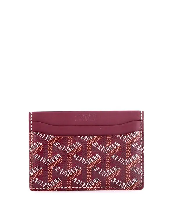 Goyard Saint Sulpice Card Holder Coated Canvas - Red