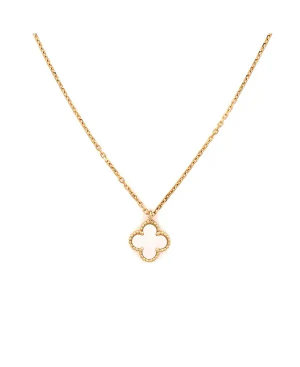VAN CLEEF & ARPELS Sweet Alhambra Pendant Necklace 18k And Mother Of Pearl, 15.5 - Gold
