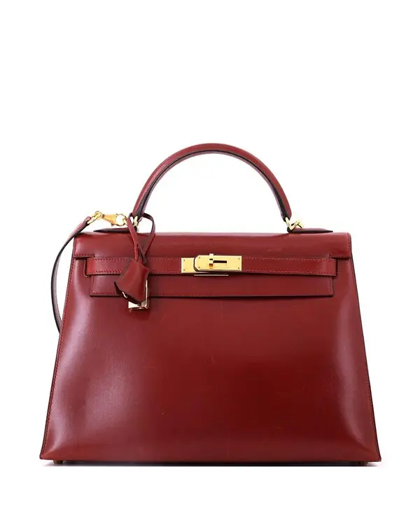 Hermès Kelly 32 Handbag With Gold Hardware - Rouge H